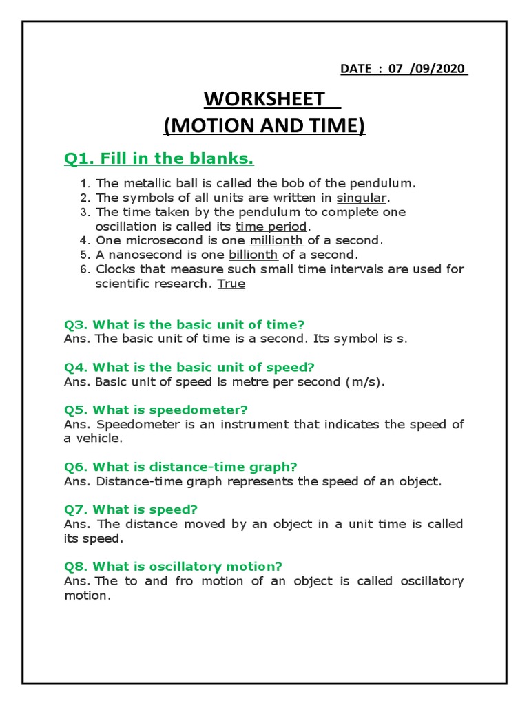 Class 7A CH 13 WORKSHEET | PDF