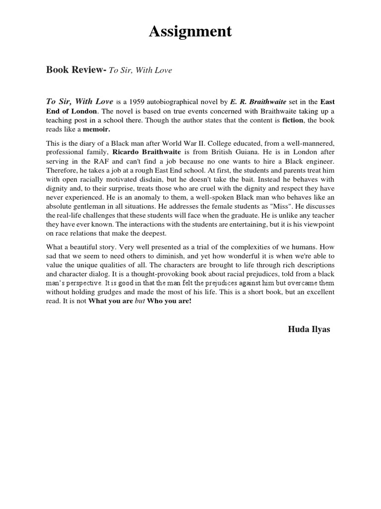 Assignment: Book Review | PDF