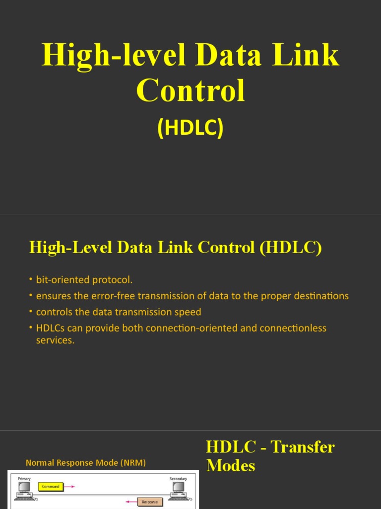 High-Level Data Link Control: (HDLC) | PDF | Internet Architecture ...