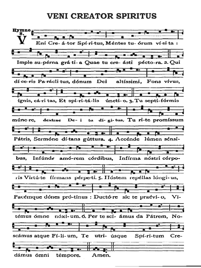 Veni Creator Spiritus - Gregoriano | PDF