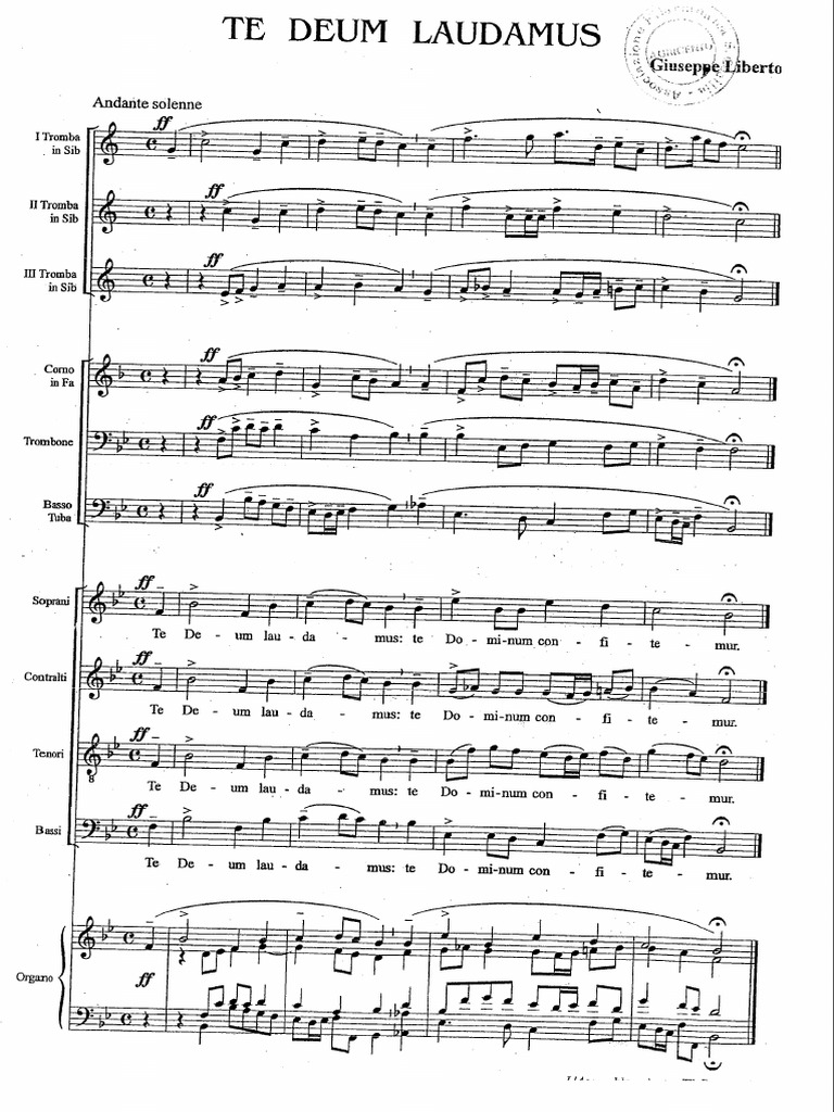 Te Deum Laudamus - G. Liberto | PDF