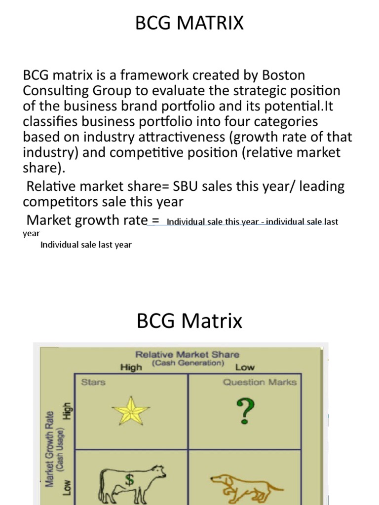 BCG Matrix: Individual Sale This Year - Individual Sale Last Year ...