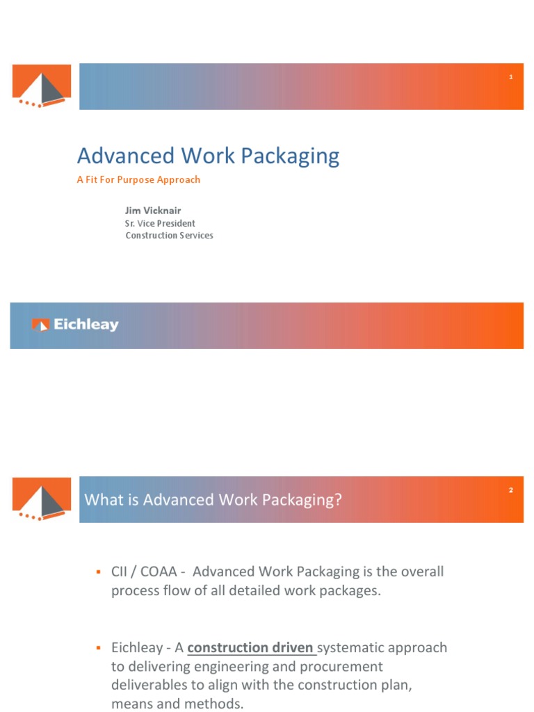 Advanced Work Packaging: A Fit For Purpose Approach | PDF | Risk ...