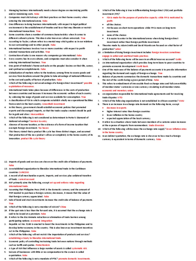 Key Insights on International Business Practices | PDF | Exchange Rate ...