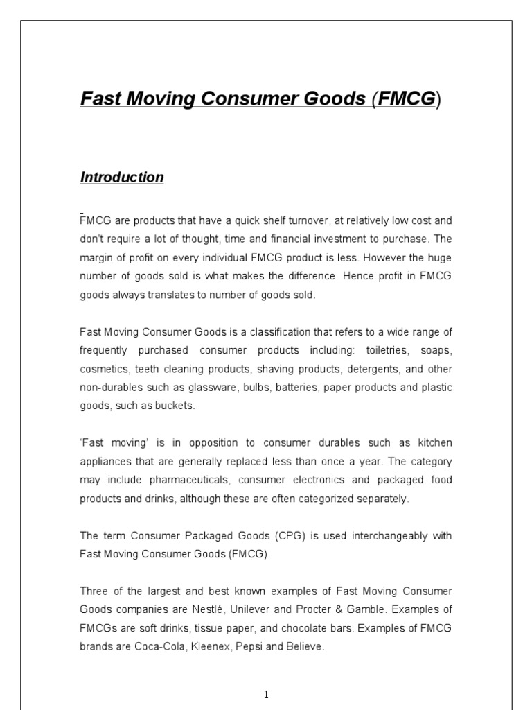 Overview of the FMCG Industry | PDF | Brand | Marketing