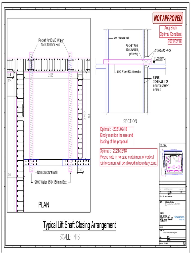 Typical Lift Shaft Closing Arrangement SK-092 | PDF | Economic Sectors ...