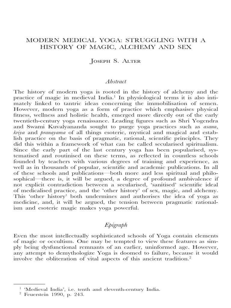 Tracing the Roots of Modern Yoga: From Medieval Alchemy, Magic and Sex ...