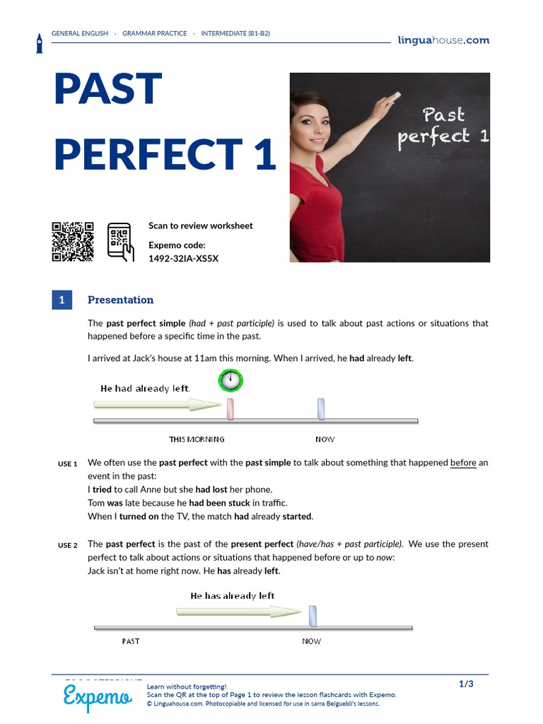 Past Perfect 1 British English Student Ver2 | PDF | Language Mechanics | Linguistics
