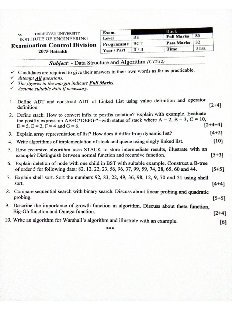 Data Structure and Algorithm | PDF