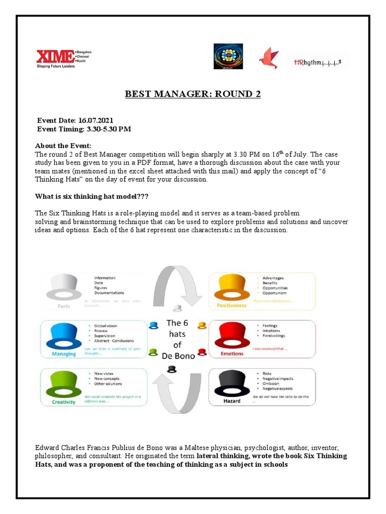 Best Manager Competition Round 2 Details | PDF | Thought | Cognition