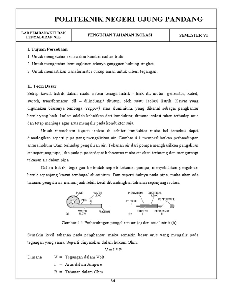1.tahanan Isolasi Trafo | PDF