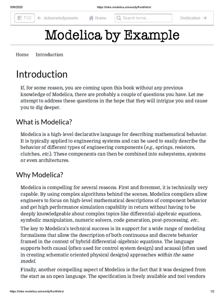 Modelica by Example | PDF | System | Computer Science