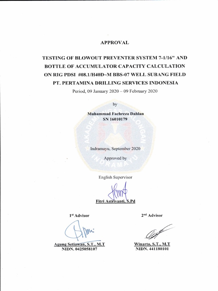 Contoh Approval Paper | PDF