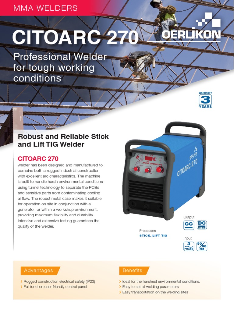 Lincoln CITO ARC 270 | PDF | Electric Arc | Welding