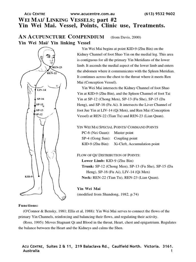 Wei Mai (Parte 2) - Yin Wei Mai | PDF | Abdomen | Thorax