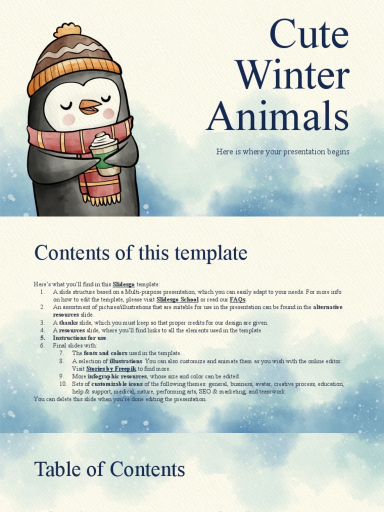 Cute Winter Animals by Slidesgo | Download Free PDF | Planets | Mercury ...