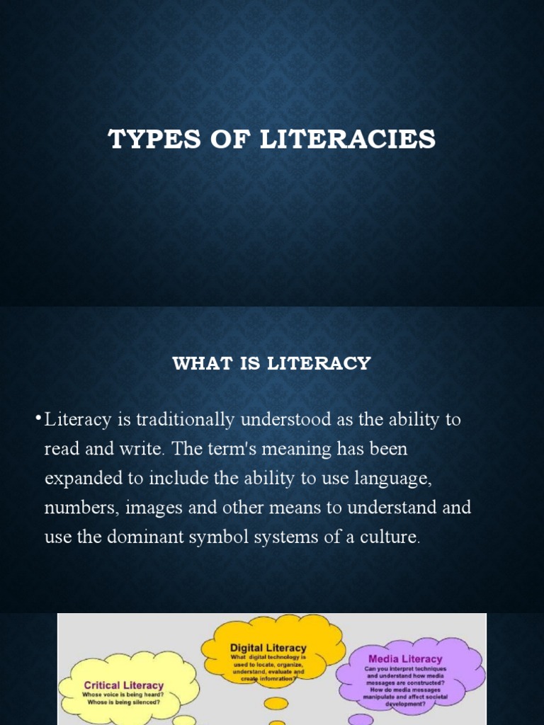 Types of Literacies | PDF | Literacy | Mass Media