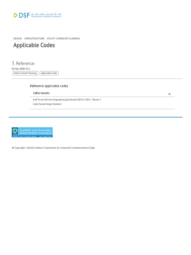 Design Infrastructure Utility-Corridor-Planning Applicable-Codes ...