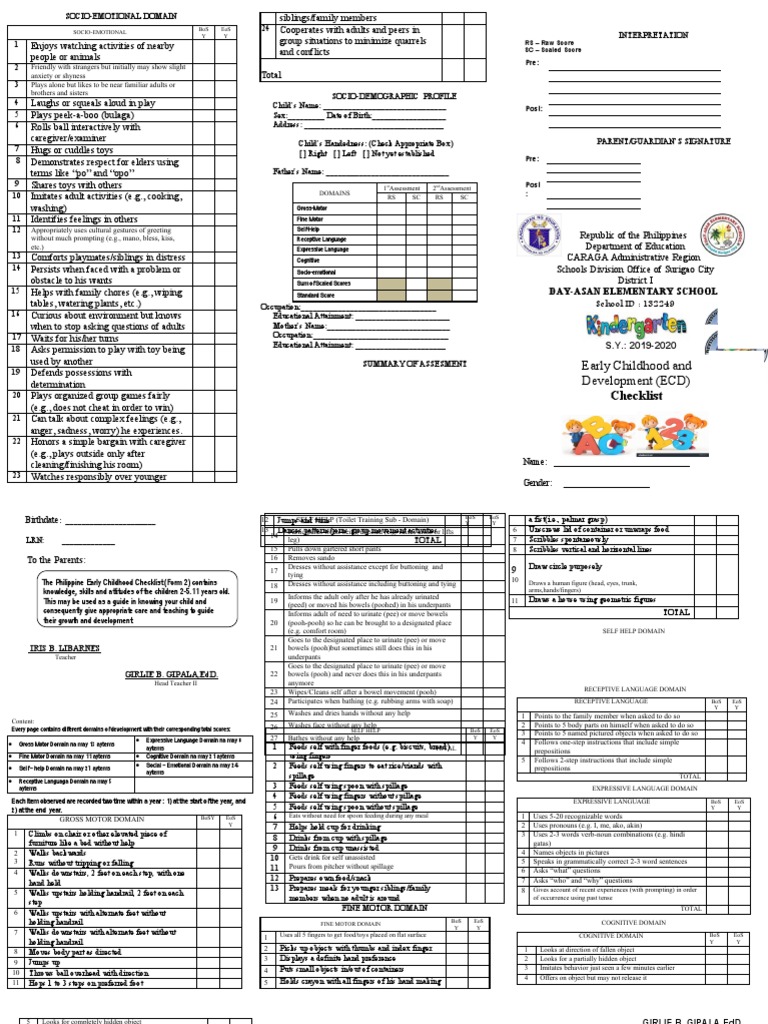 Socio-emotional development checklist | PDF | Sibling | Psychological ...