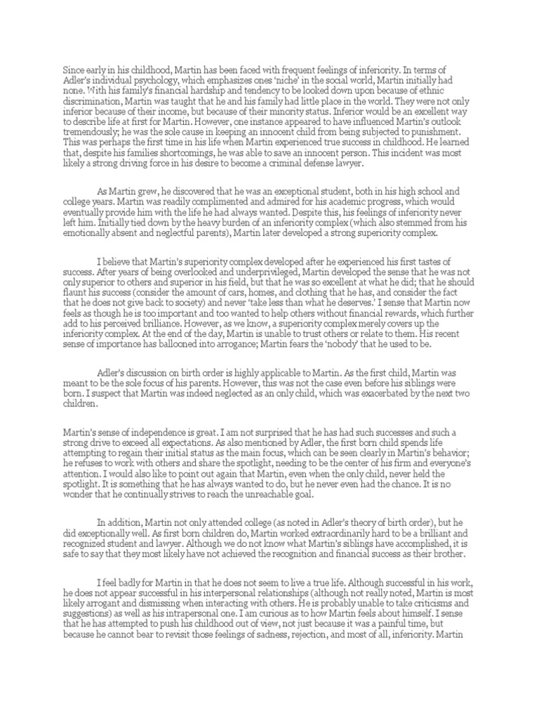 The Case Study of Martin | Download Free PDF | Interpersonal ...