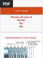 Engineering Drawings of Threads and Fasteners | PDF | Screw | Joining