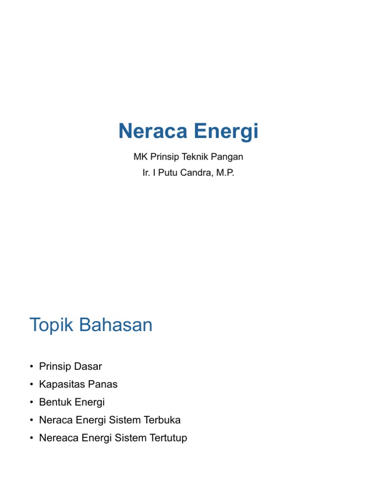 04 Neraca Energi | PDF