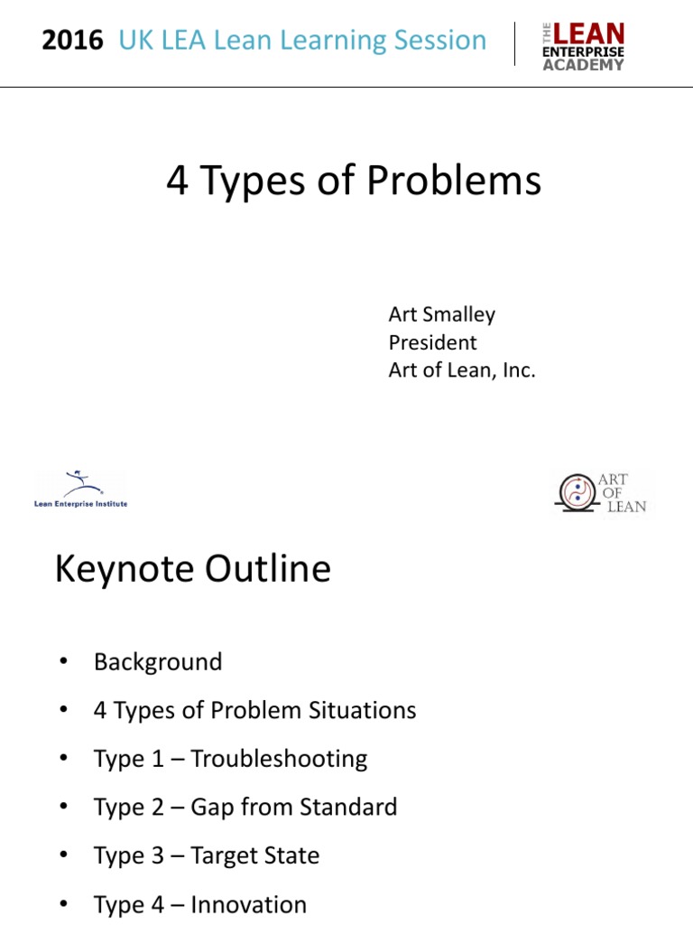 Understanding 4 Types of Problems in Lean | PDF | Troubleshooting ...