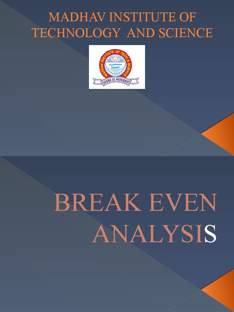 Break Even Analysis | PDF | Income Statement | Market (Economics)