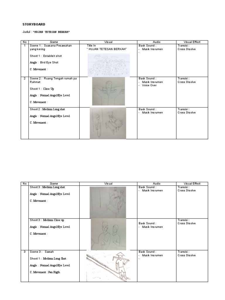 Contoh STORYBOARD | PDF | Vision | Nature