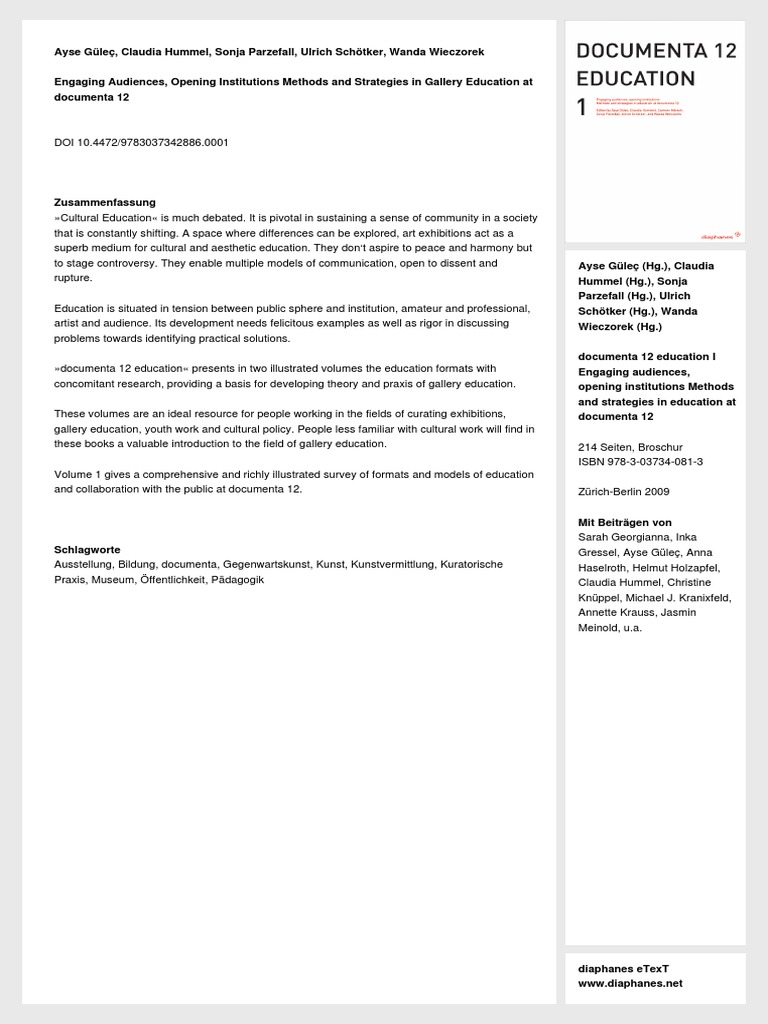 Documenta 12 Intro | PDF | Expert | Public Sphere