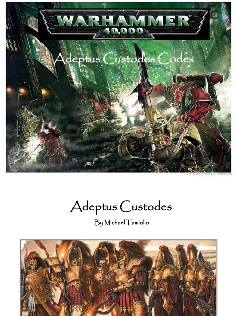 Adeptus Custodes Codex v1 | Emperor