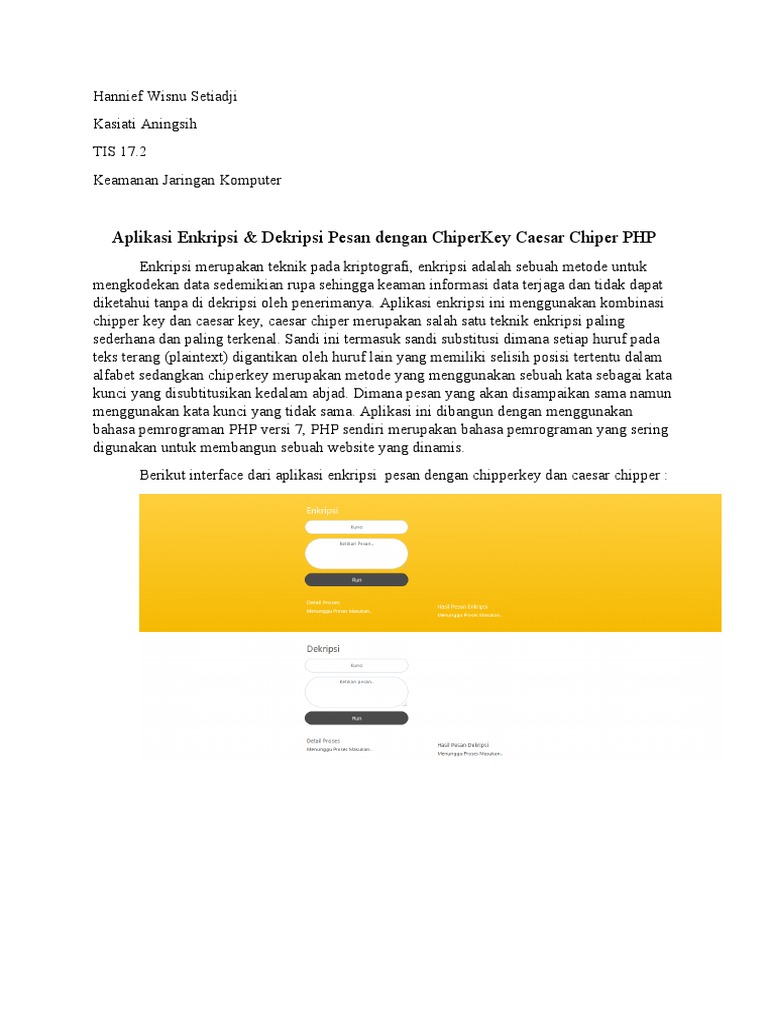 Aplikasi Kriptografi - Hannief & Kasiati TIS 17.2 | PDF | Komputer