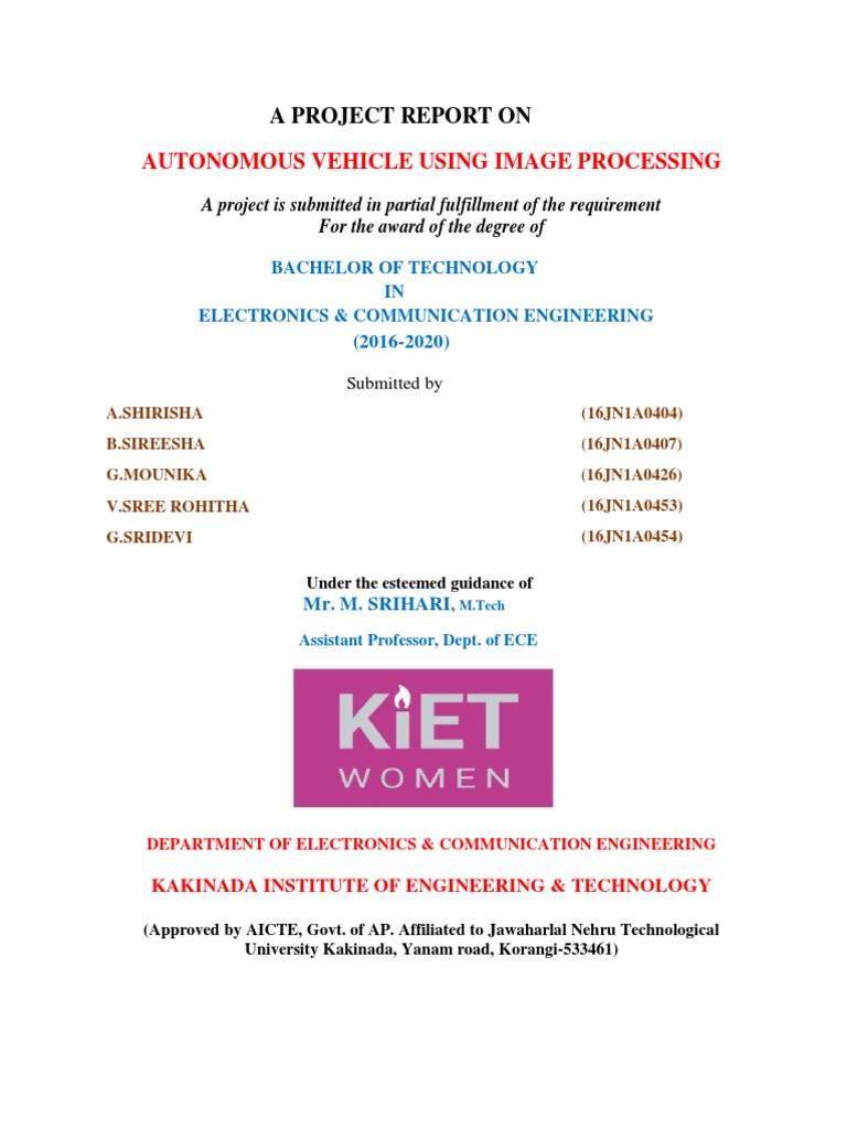 KWECE-A-TEAM1-Autonomous Vehicle Using Image Processing-Documentation | PDF | Embedded System ...