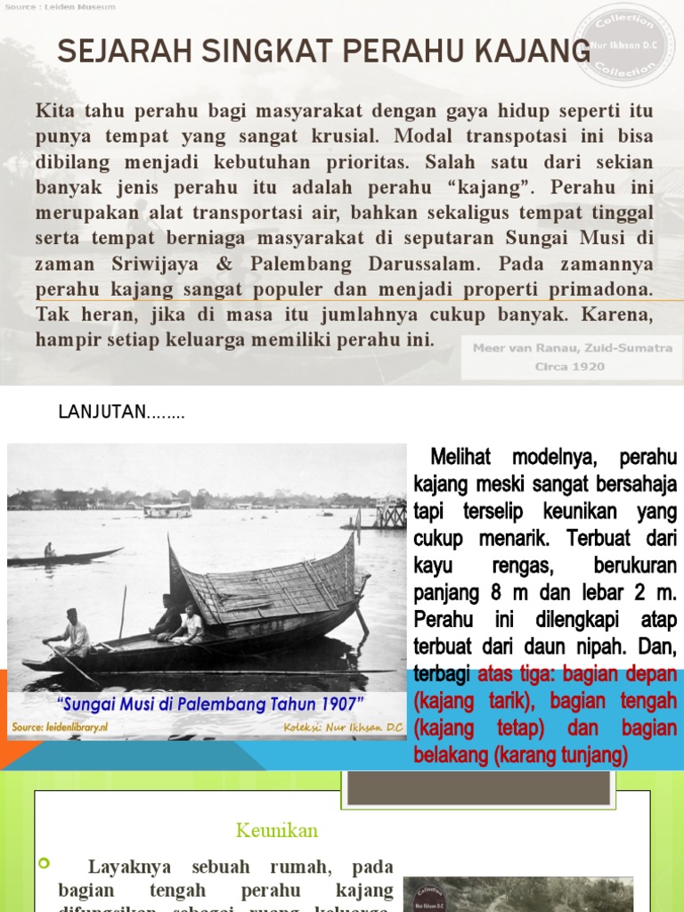 SEJARAH SINGKAT PERAHU KAJANG DI SUMATERA SELATAN | PDF
