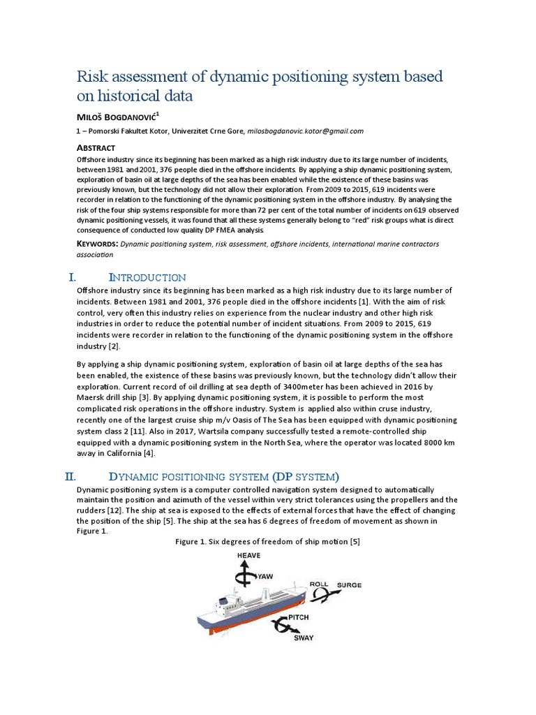 IMSC-Risk Assessment of Dynamic Positioning System Based On Historical ...