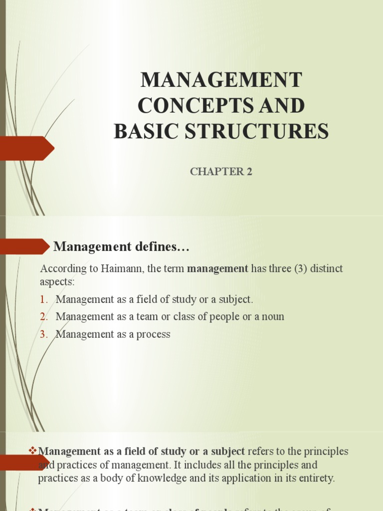 Chapter 2 - Management and Leadership | PDF | Goal | Policy