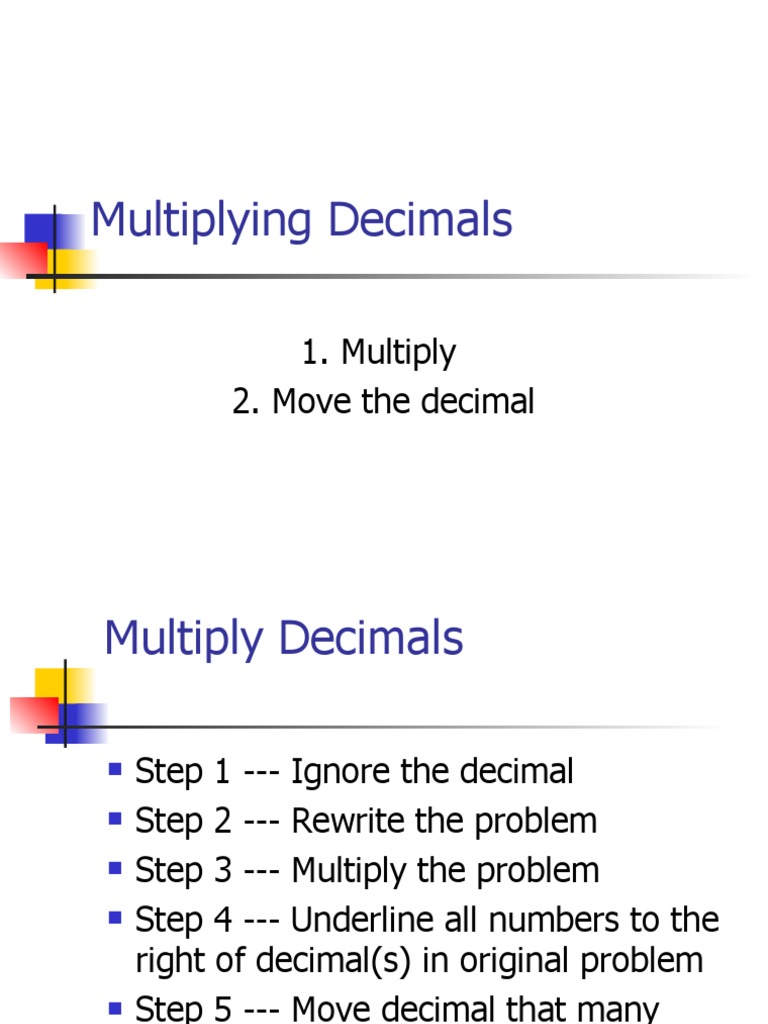 Multiplying Decimals Simple Steps | PDF