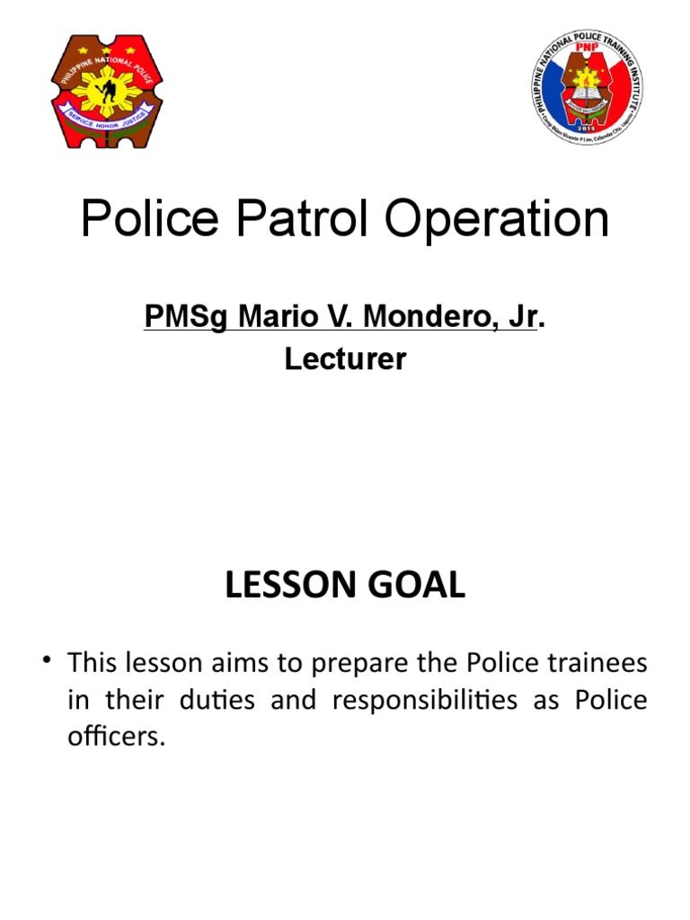 Patrol Operations and Guidelines in PNP | PDF | Patrol | Police