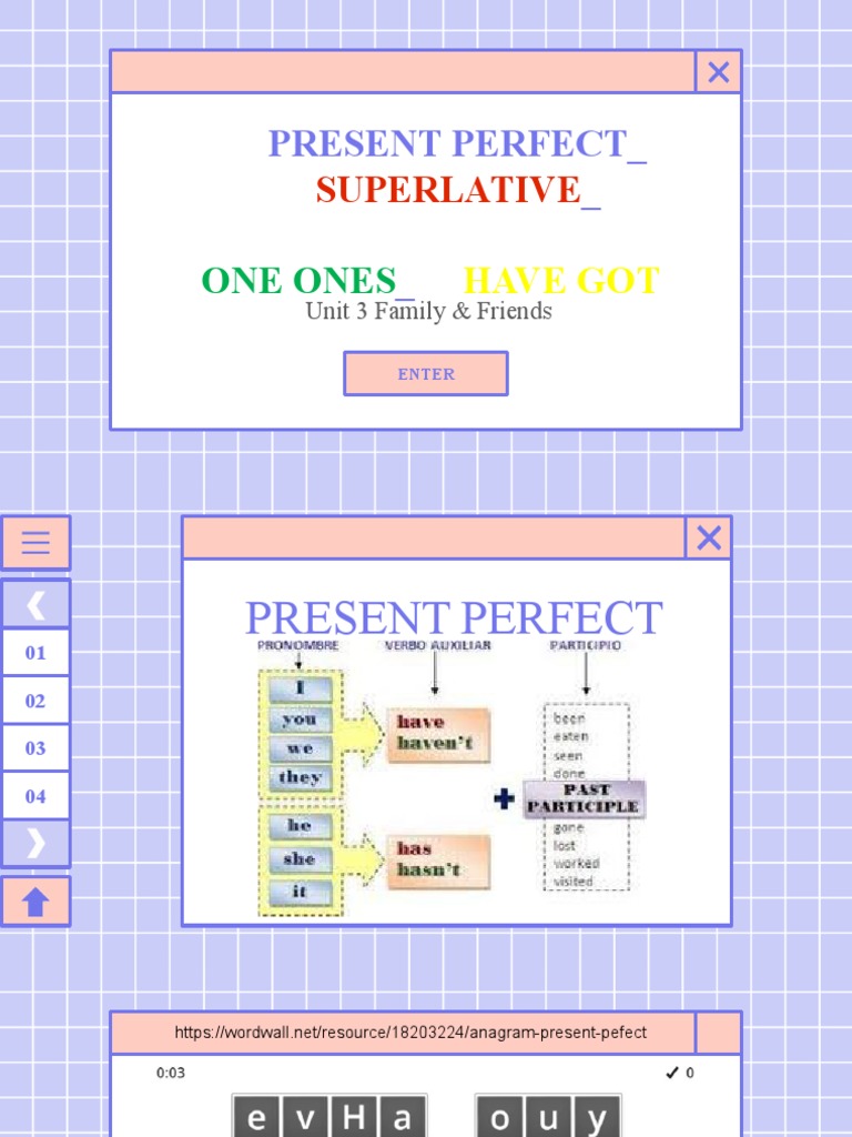 Present Perfect Superlative One Ones Have Got | PDF