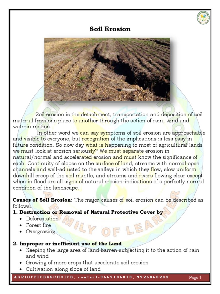 Soil Erosion | PDF | Erosion | Surface Runoff