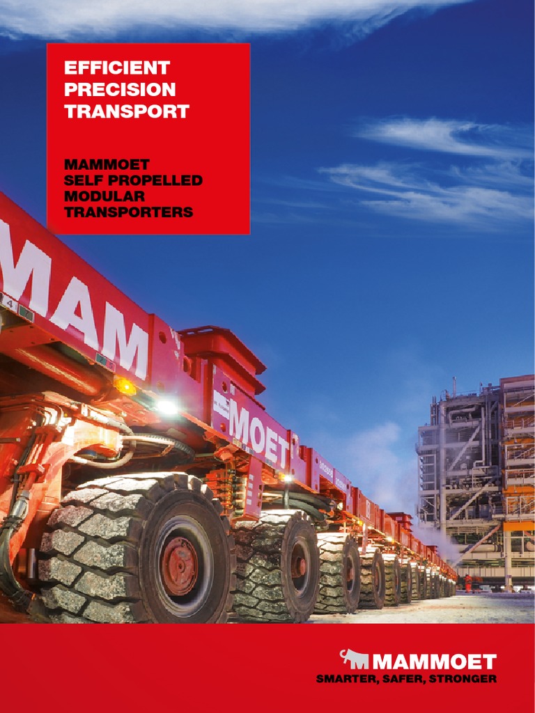 Mammoet SPMT Brochure | PDF | Modularity | Tire
