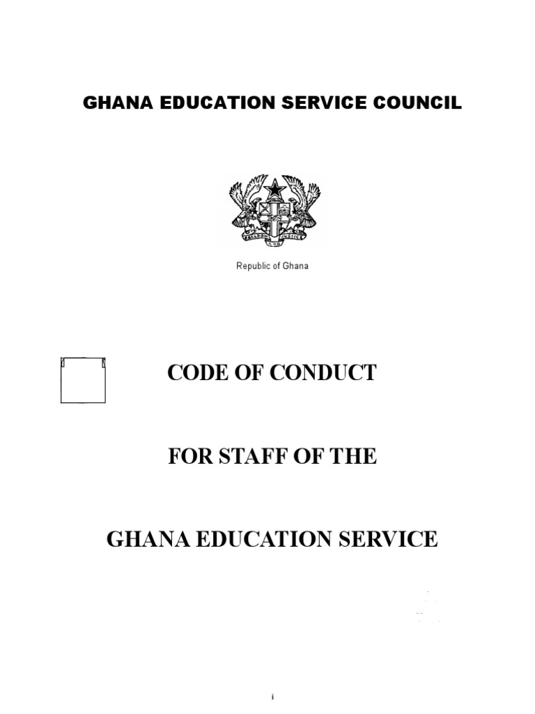 Code of Conduct - Council - Code of Conduct For Staff of Ges-1 | PDF ...