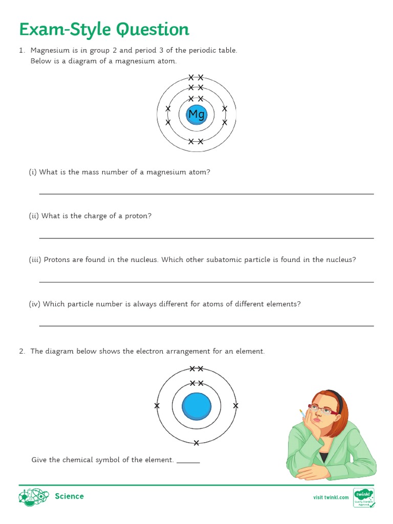 AQA GCSE ASPT L1 Atoms Elements and Isotopes Atoms Exam Style Questions ...