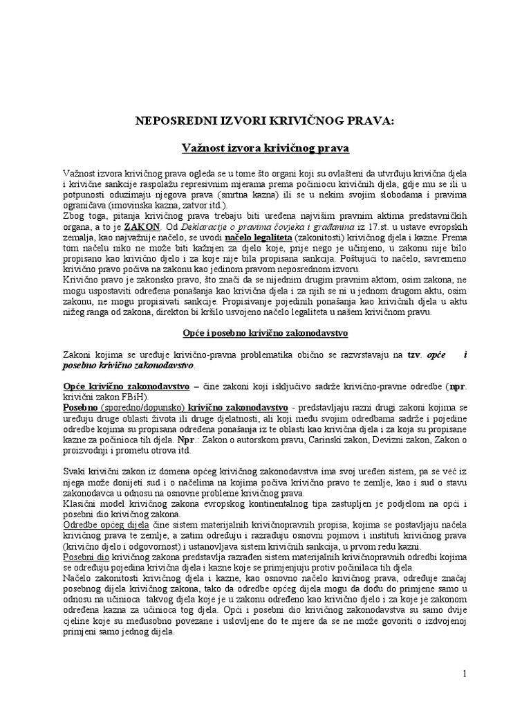 Krivicno Pravo | PDF