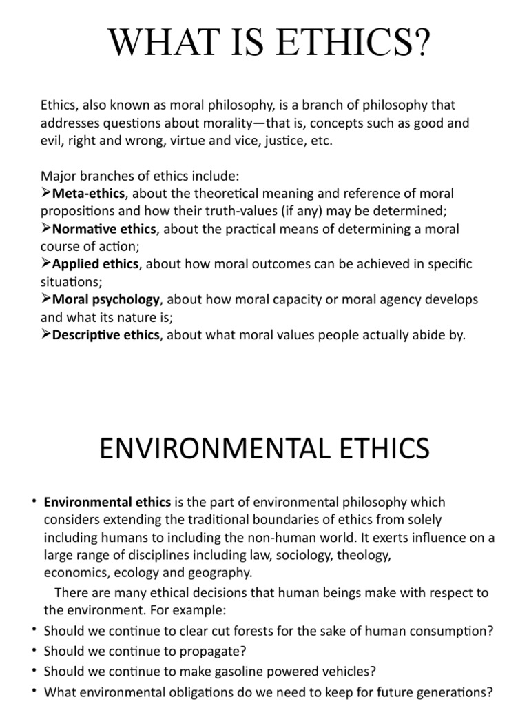 What Is Ethics? | PDF | Philosophical Theories | Environmental Ethics