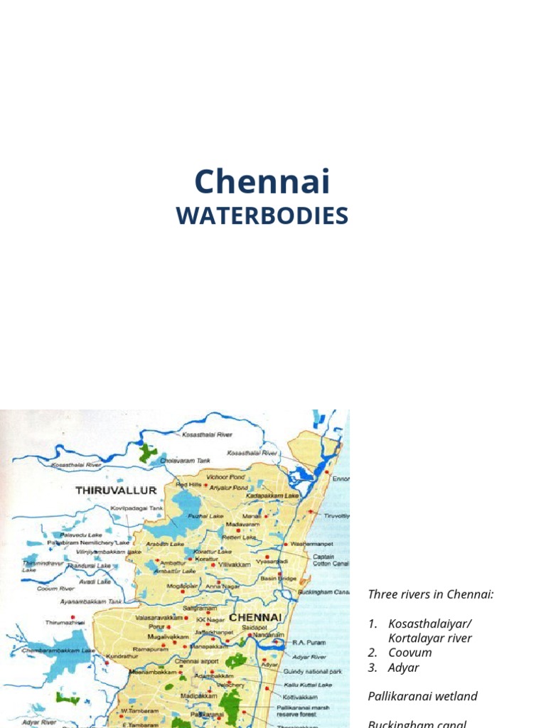 Chennai: Waterbodies | PDF | River | Physiographic Divisions