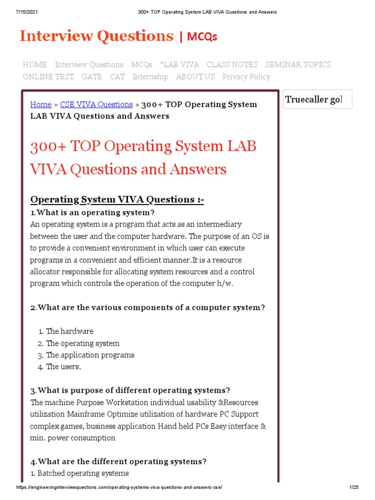 OS Lab Viva: Key Questions & Answers | PDF | Thread (Computing) | Process (Computing)