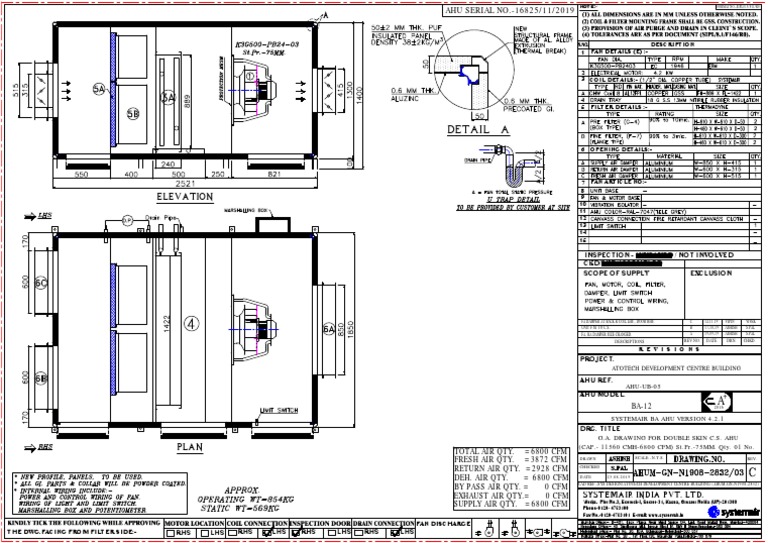 03) 11560 CMH-6800 CFM CS (AHU-UB-05) K3G500-PB24-03-Model | PDF | Nature