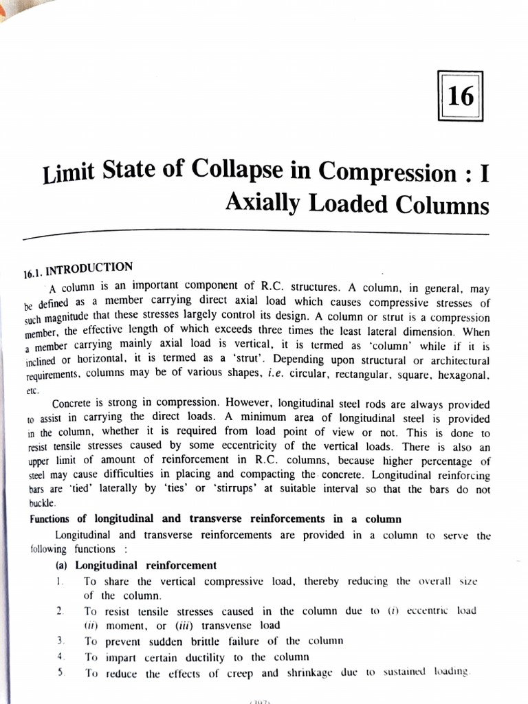 Design of Axially Loaded Columns | PDF | Column | Deformation (Engineering) Design of Axially Loaded Columns | PDF | Column | Deformation (Engineering)
