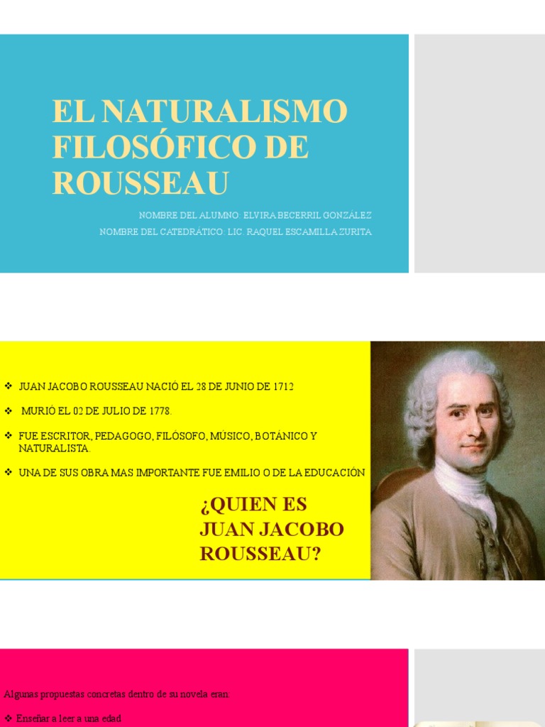 El Naturalismo Filosófico de Rousseau | PDF